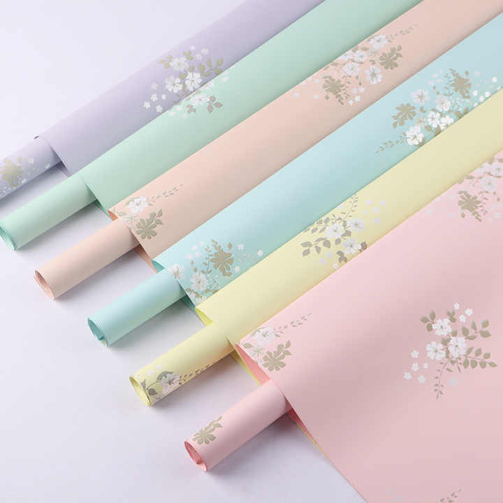 20PCS Ins Style Paper Korean Flower Wrapping Paper - Waterproof