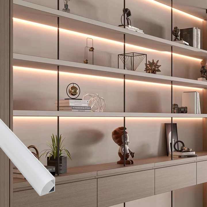 Wholesale 006A Led Strip Light Channel Black 16*16mm Corner 45 Degree ...
