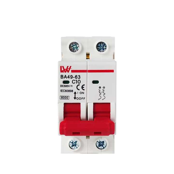 DC MCB 4p 20A 1000V 6A-63A Solar 2p DC Renewable Energy Circuit Breaker