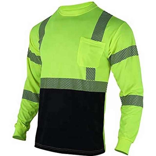 OSHA Type R High Visibility Sunscreen Work Wear Class 3 Uniform Long ...
