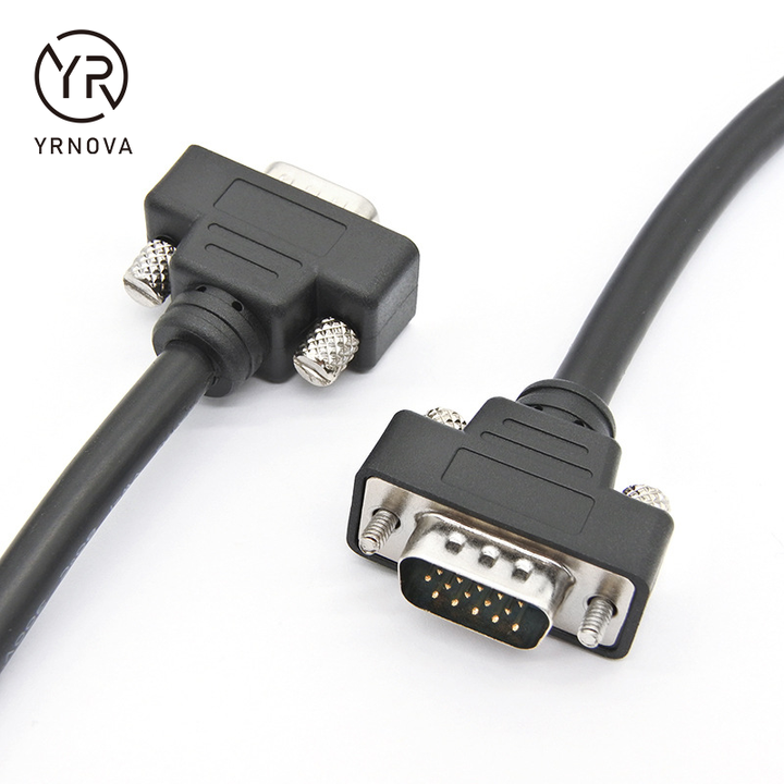 Copper Male/Female DB9 DB15 Connector Extension RS232 D-Sub 15 Pin Flat ...