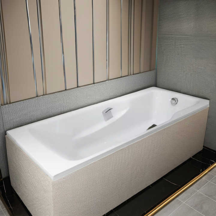HCG Drop-in Smooth Enameled Cast Iron Bathtub with Massage
