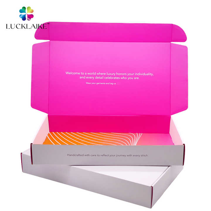 FSC Custom Brand Cajas Luxury Large Magenta Pink Shipping Boxes