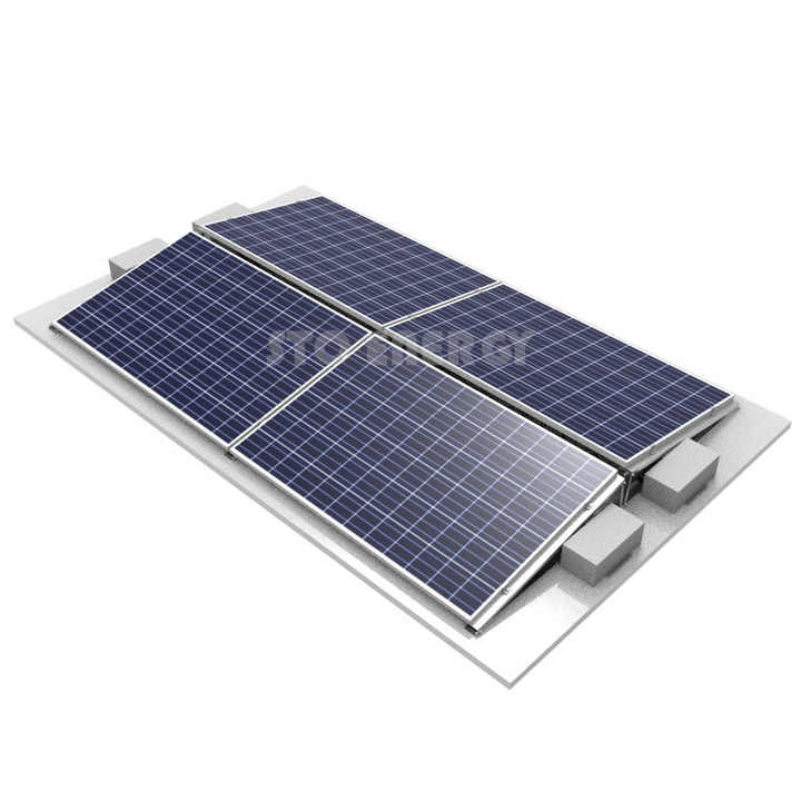 High Quality Non Penetrating Ballast Racking Flat Roof Solar Panel ...