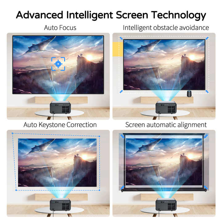 XNANO HS110 Projector - 4K High Brightness for Home Theater