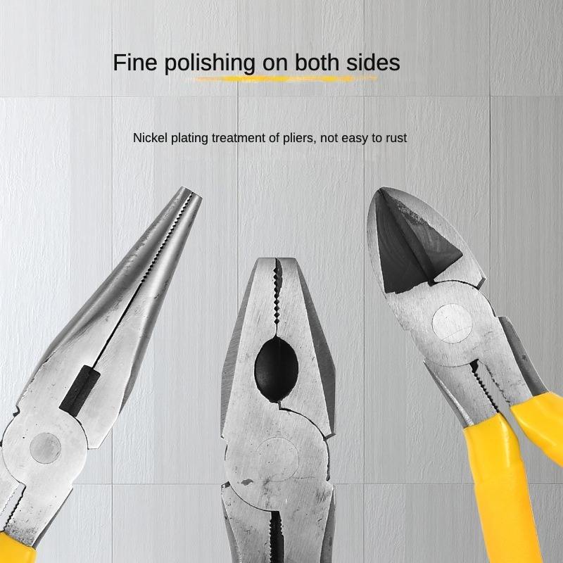 Electrician Manual Tools Steel Long Nose Needle Nose Pliers Industrial ...