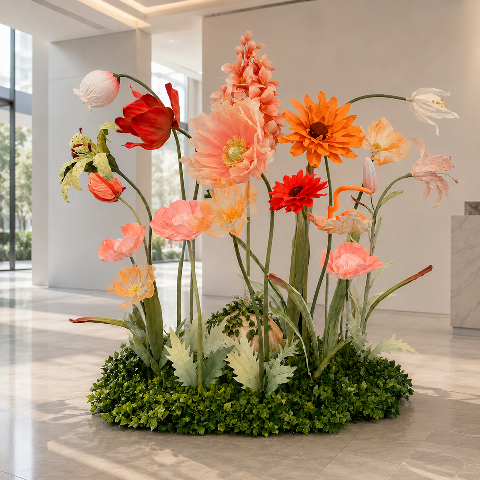 Giant Paper Flower Freestanding Set Spring Summer Wedding Event Window ...