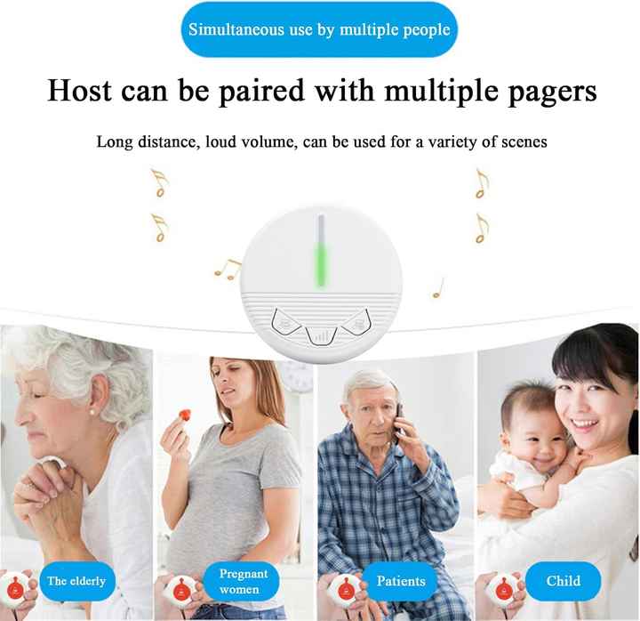 Wireless Nurse Call System with Bedside Buttons &LCD Watch Patient to ...
