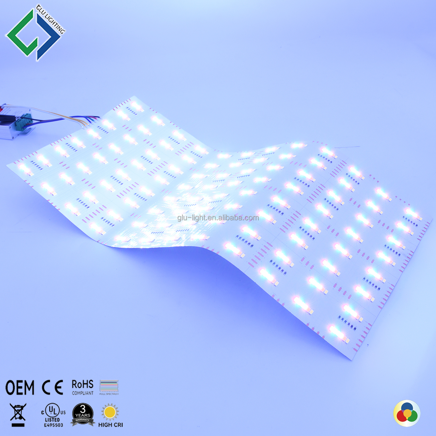 24V 24x50cm High Power Soft Rgb Led Panel Light Cuttable Flexible RGB ...