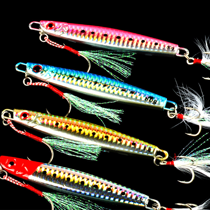 25 40g 60g 80g 100g 120 150g 180g Sinking Luminous Effect Artificial Hard Bait Deep-sea Metal ...