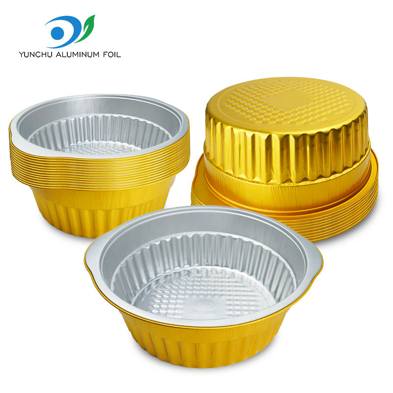 Round Aluminum Foil Containers Aluminum Container 4000ml Aluminum 285* ...