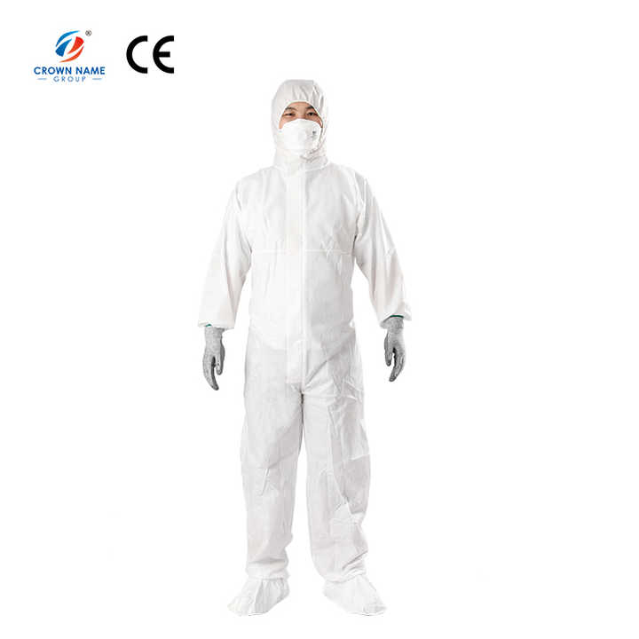 Industrial Safety Hazmat PPE Suit Disposable Oil Resistant Coverall ...