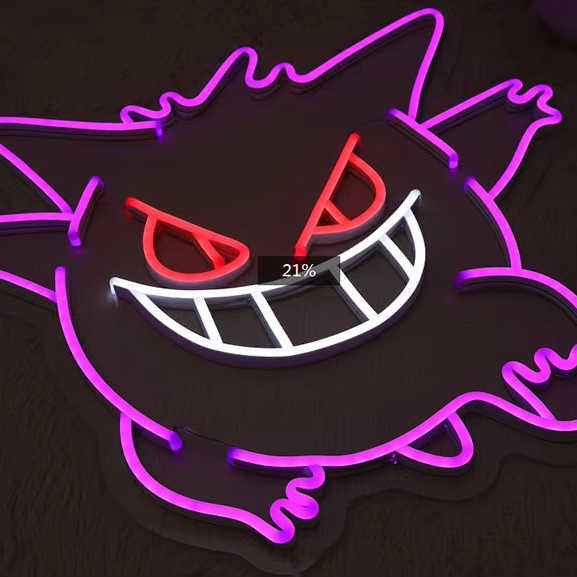 Funny Neon Lights Purple Neon Lamp 45*40cm Size Decorative Lighting ...