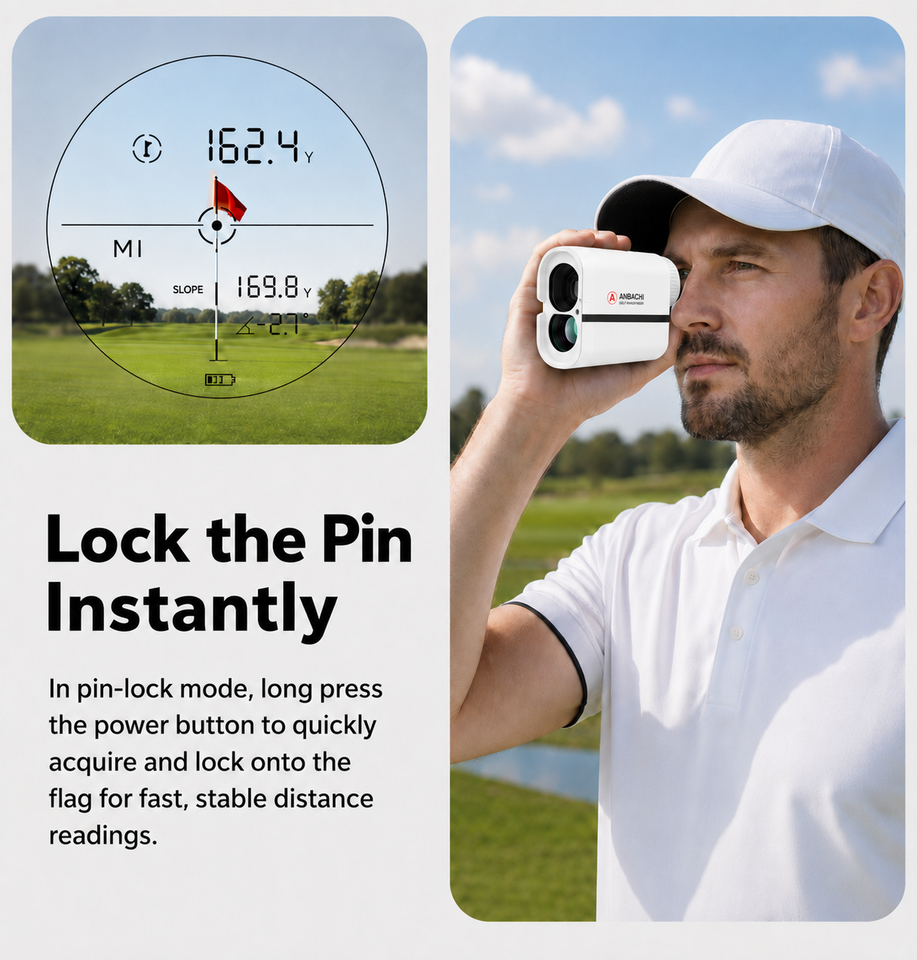 PGM Handheld Golf Range Finder 7X Laser Meter Golf Range Finder for ...