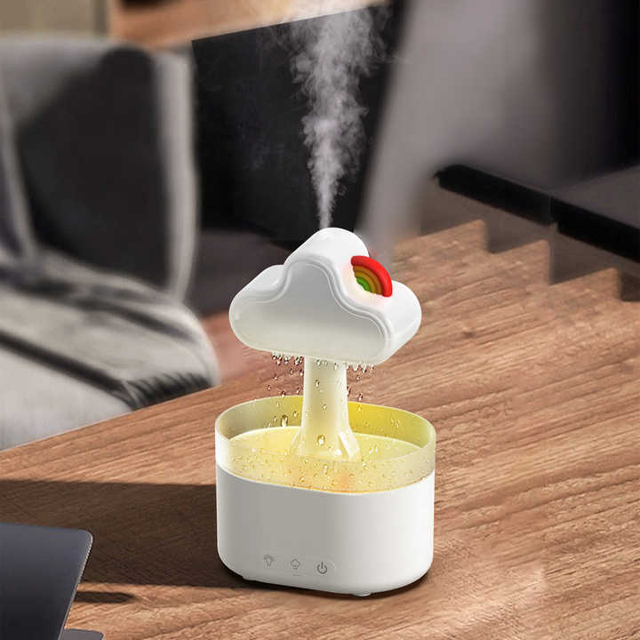 New Arrival Rain Cloud Aromatherapy Mushroom Humidifier Rain Drip USB ...