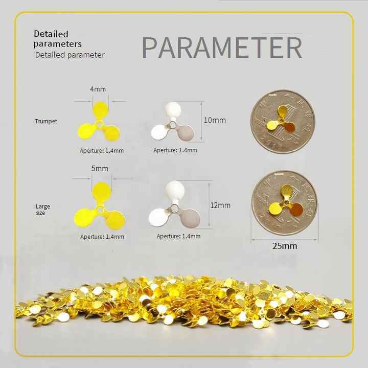3 Oars Propeller Sequins Gold and Silver Fly Binding Material Fly ...