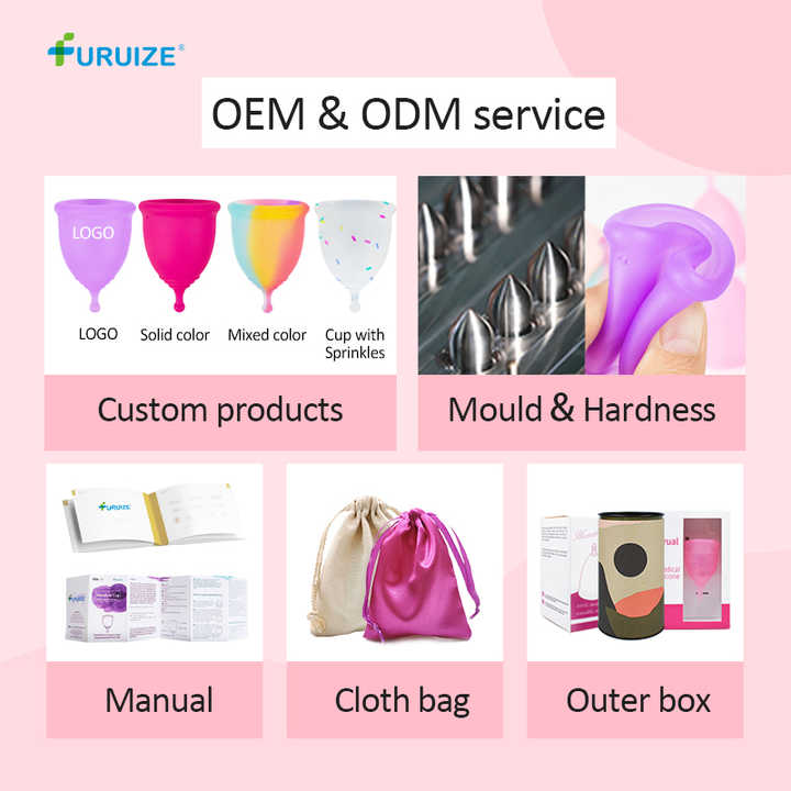 Furuize Customized Menstrual Cup Wear 12 Hours Medical Grade Silicone ...