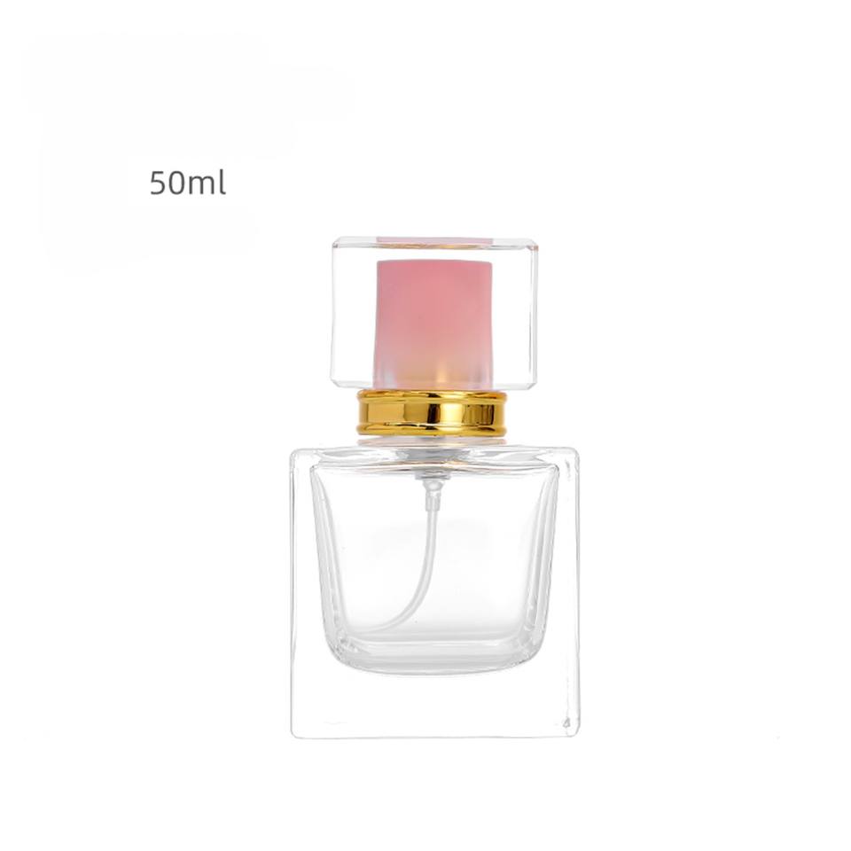 Replace 50ml No Leakage Crimp Perfume Glass Square Pump Sprayer Bottle ...