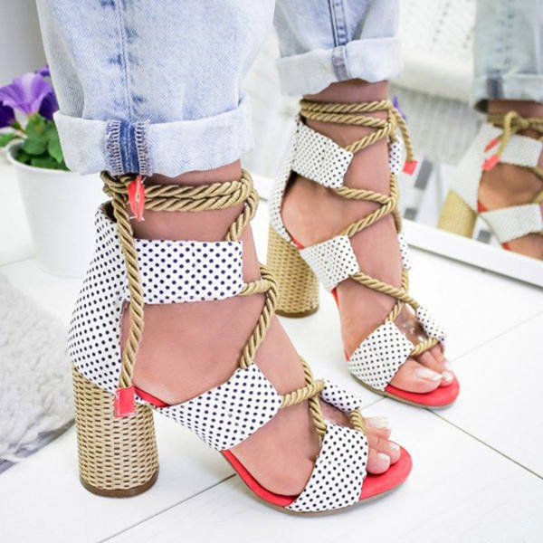 Size 35-43 Shoes Women Heels Sandals ZJ-1688 - Customizable