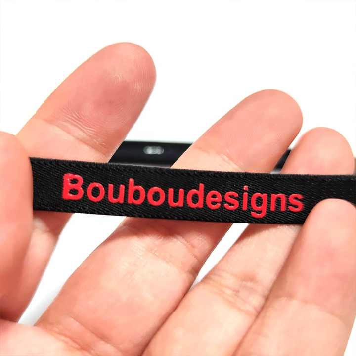 Custom Printed Logo Nylon Elastic Neck Tape Bands for Tshirt