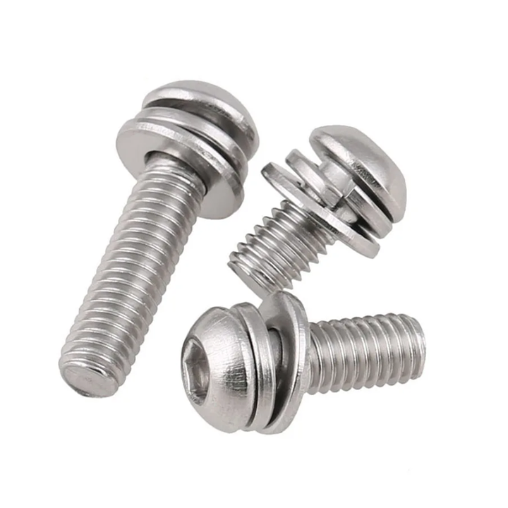 Din7985 Stainless Steel Carbon Steel Pan Head Phillips M2 M3 Combination Screws with Spring ...