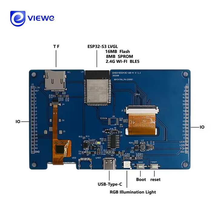 ESP32 LVGL WIFI&BLES HMI Development Board RGB LCD Graphic Display TFT Module Smart Display ...