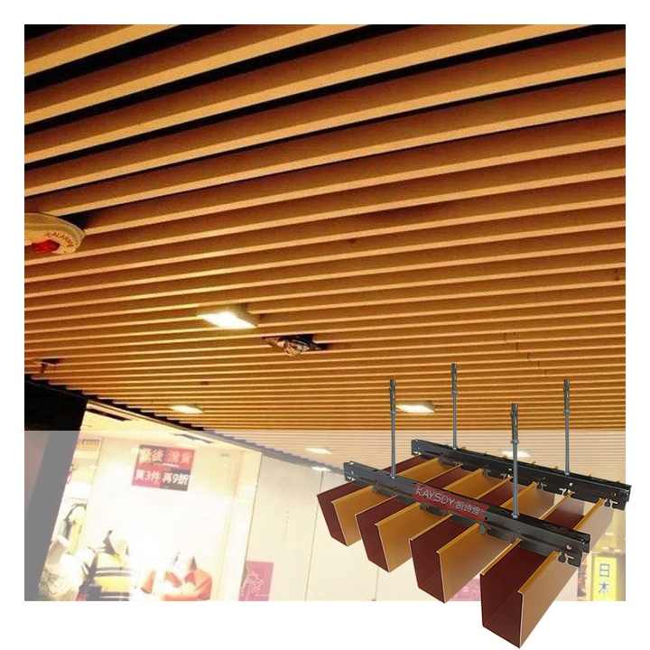 Decorative Ceiling Wood Grain False Ceiling for Interior