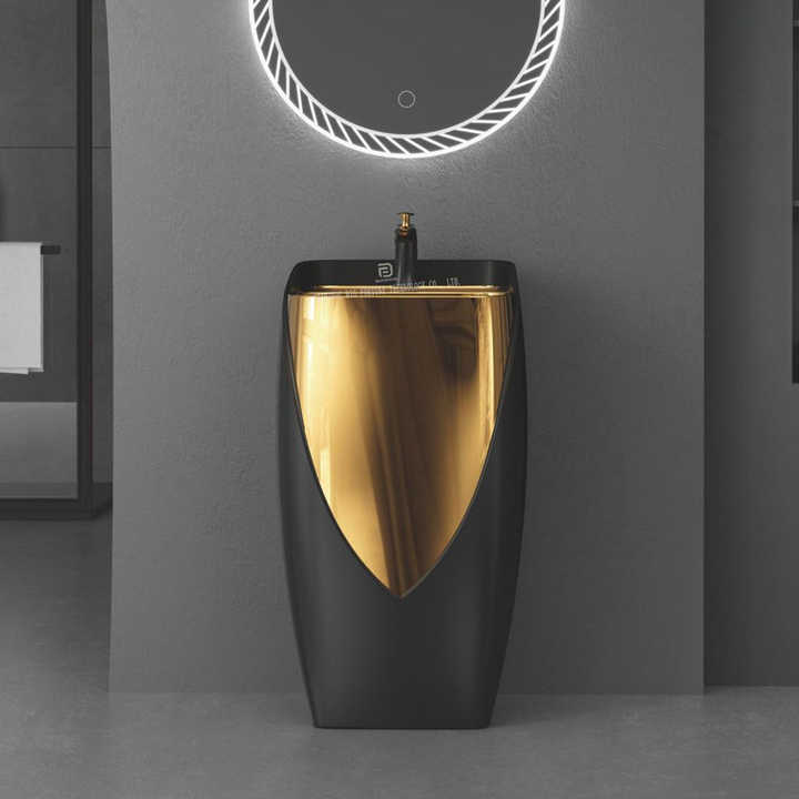 Latest Design Floor Standing Wash Basin Modern Bathroom Pedestal Sink ...