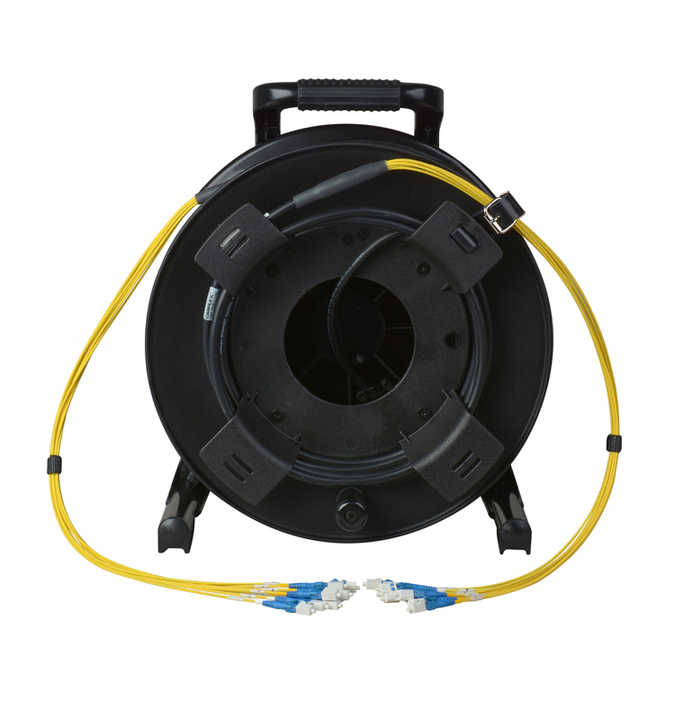 500 Meter Portable Field Deployable Tactical Fiber Optic Cable Reel