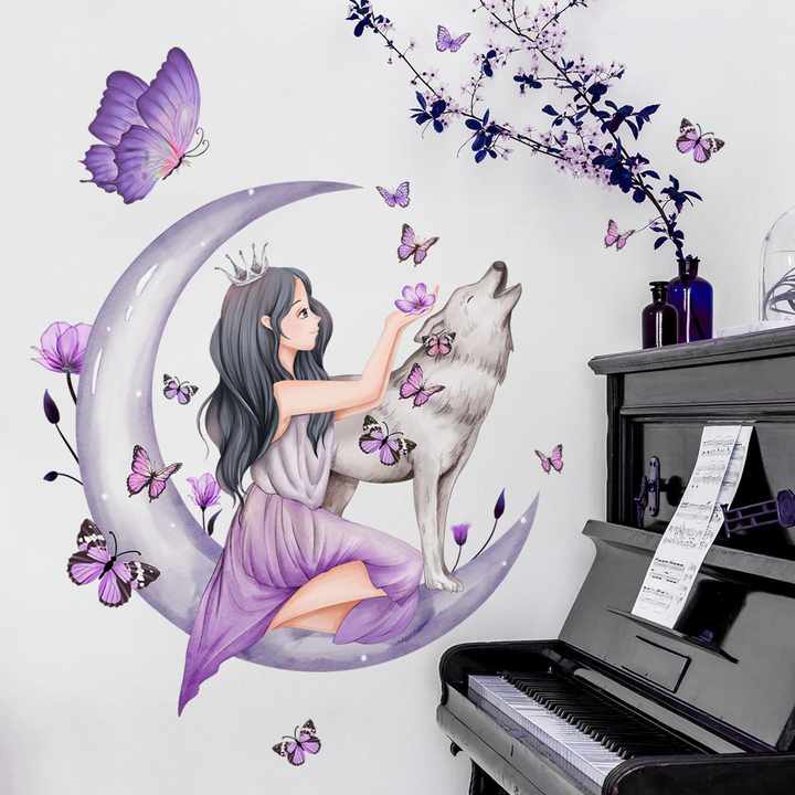 High quality girl s room flowers wall art stickers 3d butterfly decoration waterproof wall stickers for home decor