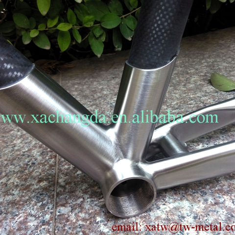 Road Bike Frame Taper Head Tube Titanium Touring Bike Frame Flat Mount ...