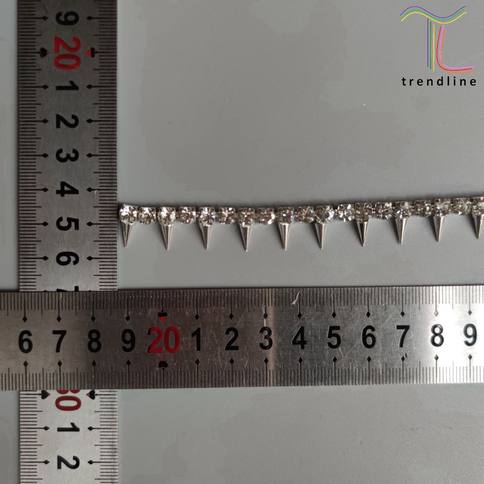 1cm 1.5cm Crystal Rhinestone Channel Piping Fringe Trims
