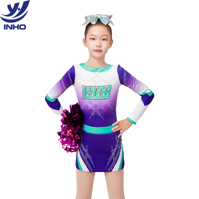 Custom Logo Adult Cheerleading Uniform Mesh Splicing 4 Way Stretch ...