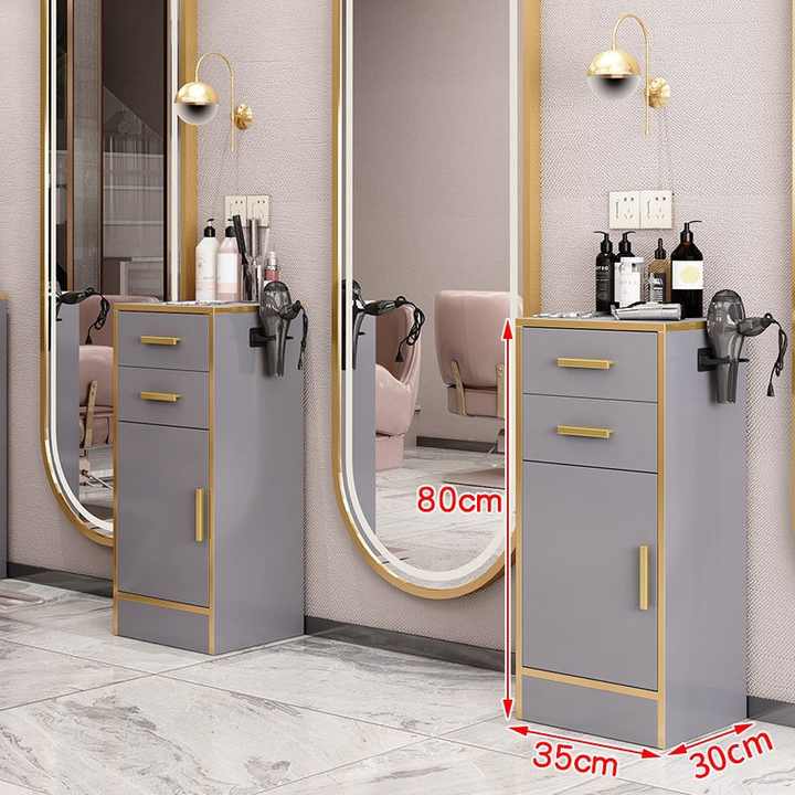 Hair Salon Special Standing Cutting Shelf Tool Table Solid Wood Multi ...