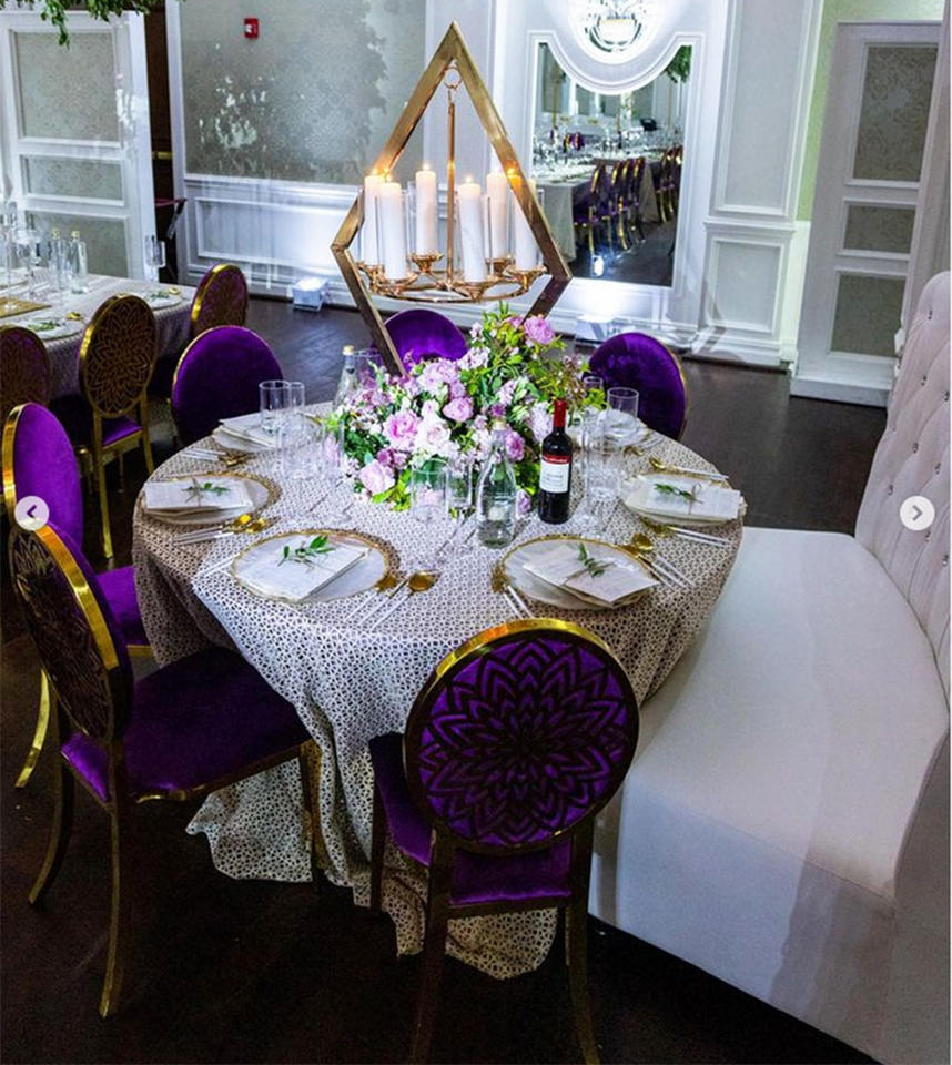 Wedding Decor Corporate Events Velvet Chairs Restaurant Dining ...