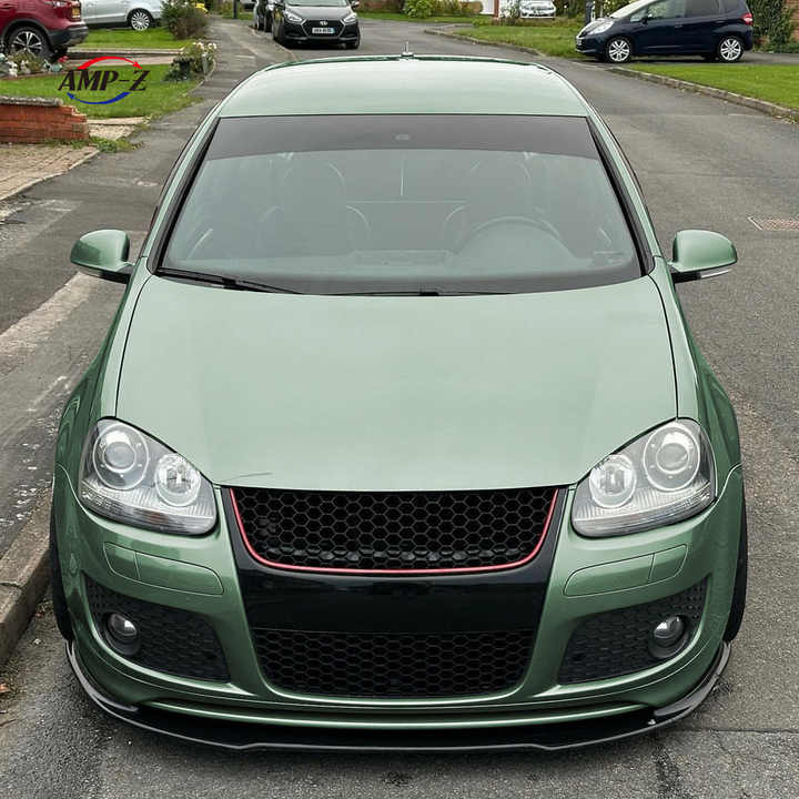 AMP-Z Golf MK5 Gloss Black Plastic Material Front Bumper Lip Front ...