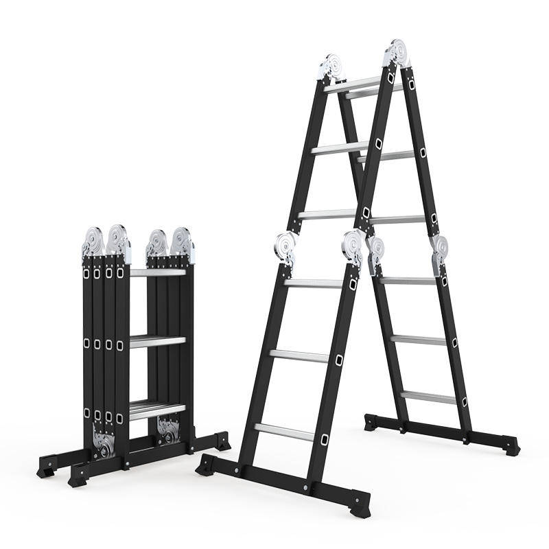4x3 Multifunctional Folding Ladder - Steel Frame & Aluminum