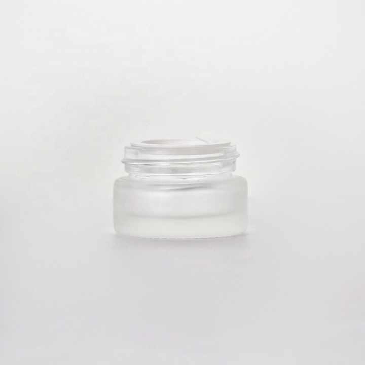 5g to 100g Matte Clear Glass Jars with Bamboo Lid for Cosmetics