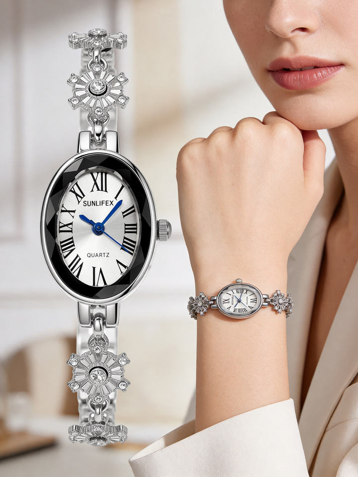 New Style 7006 Fashionable Women's Watch High Quality Oval Bracelet ...
