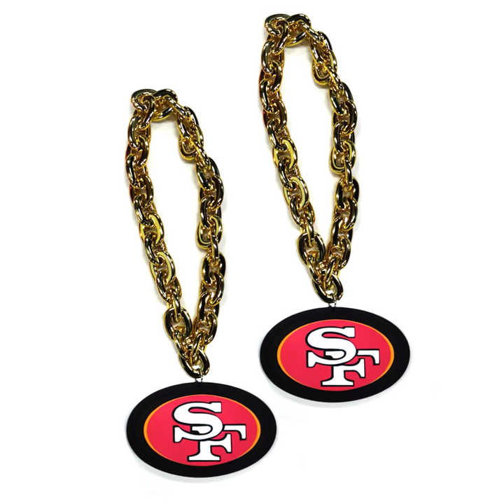 Shop Our in-Stock 3D NFL Football Fans Necklace, 49ers Chain