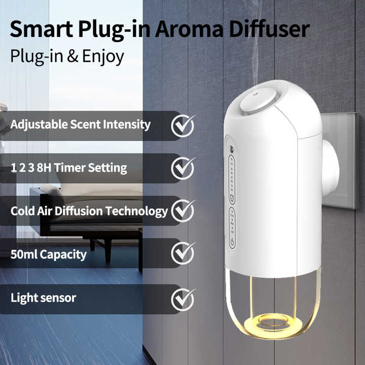Commercial Scent Machine Light Sensor Plug in Electric Air Fresher Home ...