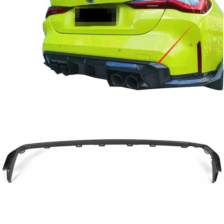 OEM Style Carbon Fiber Rear Diffuser Trim Replacement Lip for M3 G80 M4 ...