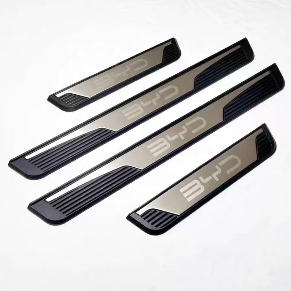 For BYD SHARK 2024 2025 Black ABS Door Sill Protector Scuff Plate Anti ...