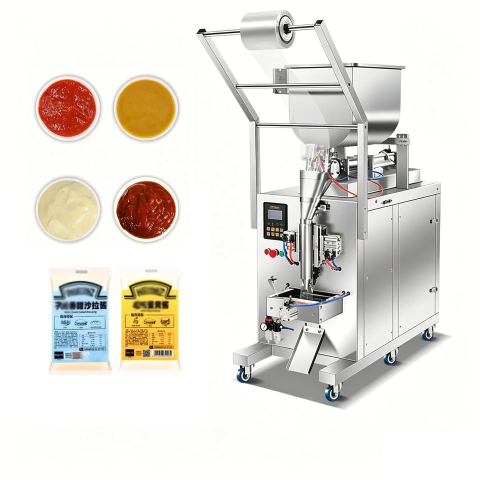 Hot Sachet Packing Machine Liquid Paste Honey Cooking Oil Jam Ketchup ...