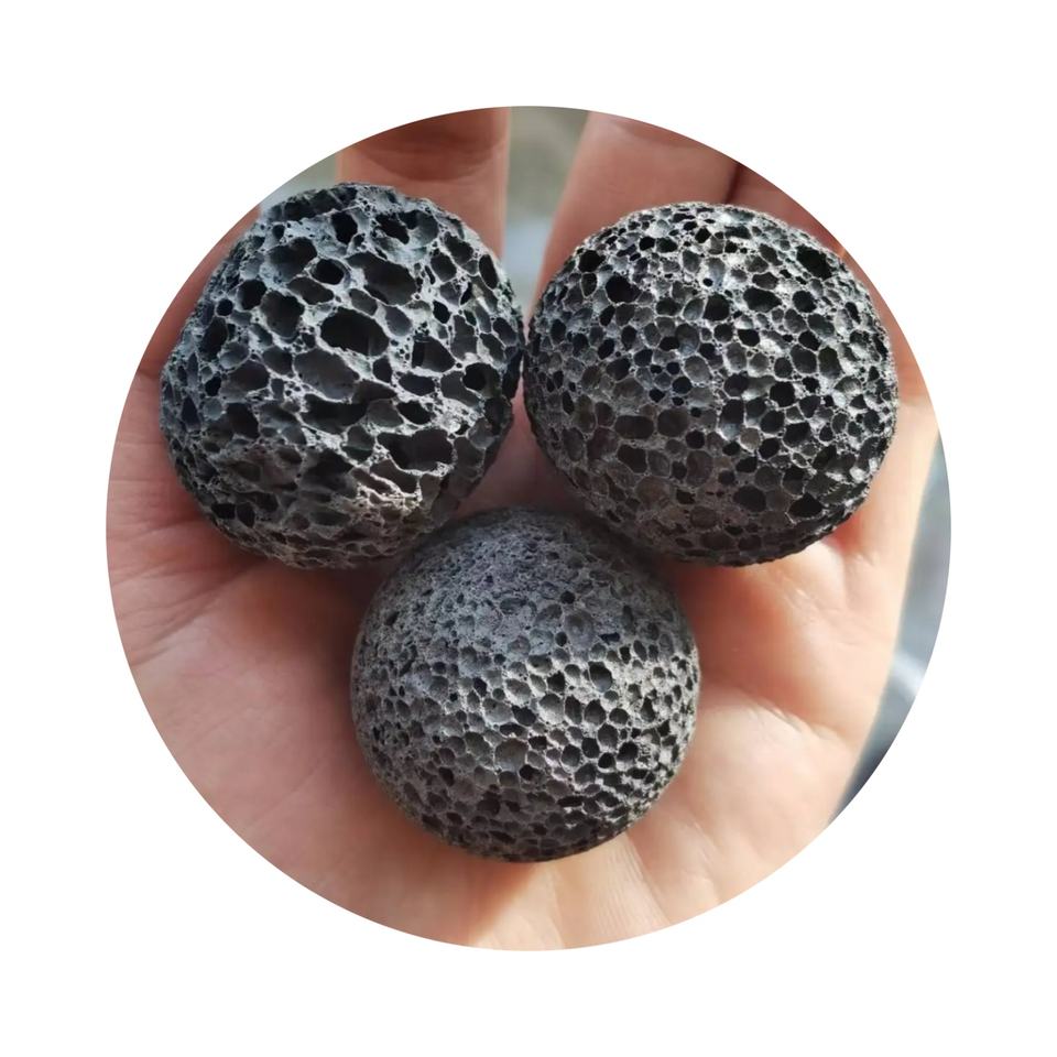 Polished Basaltic Rock Ball for Aromatherapy Fire Lava Volcanic Stone ...