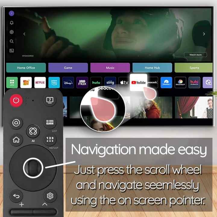 For LG Magic AN-MR25GA Voice Remote Control OLED Smart TVs C5 B5 G5 M5 ...