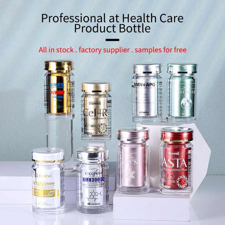 Custom High-End Health Product Acrylic Empty Capsule Bottles