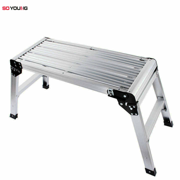 Industrial Style Aluminum Portable Working Platform Step Stool Ladder ...
