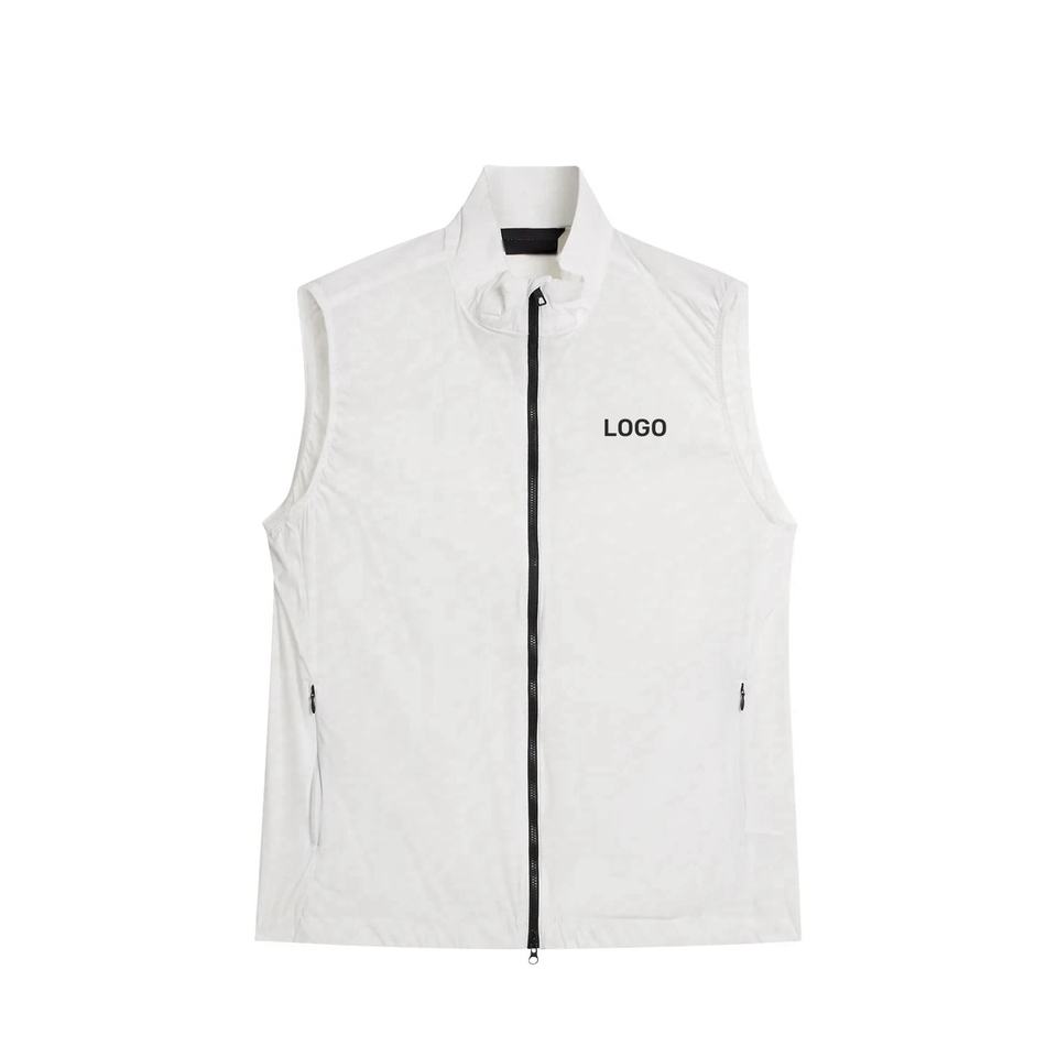 Men Sports Golf Zip Vest Nylon Lightweight Sleeveless Vest Jacket Golf ...