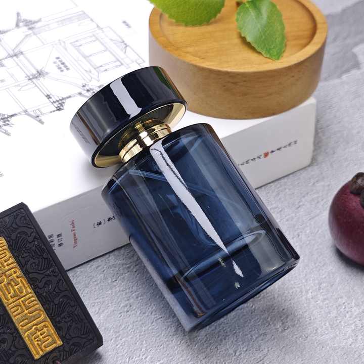 The Manufacturer Wholesales Round Dark - Blue Perfume Bottles, Which ...